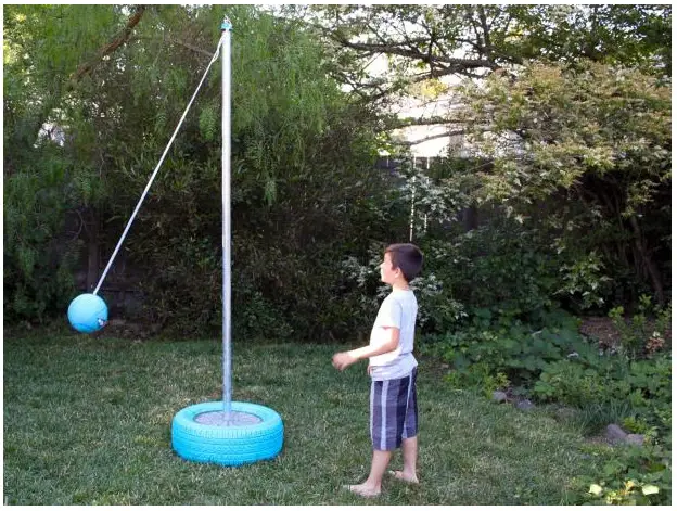 Backyard Tetherball Court Game - How to Build a Homemade Backyard ...